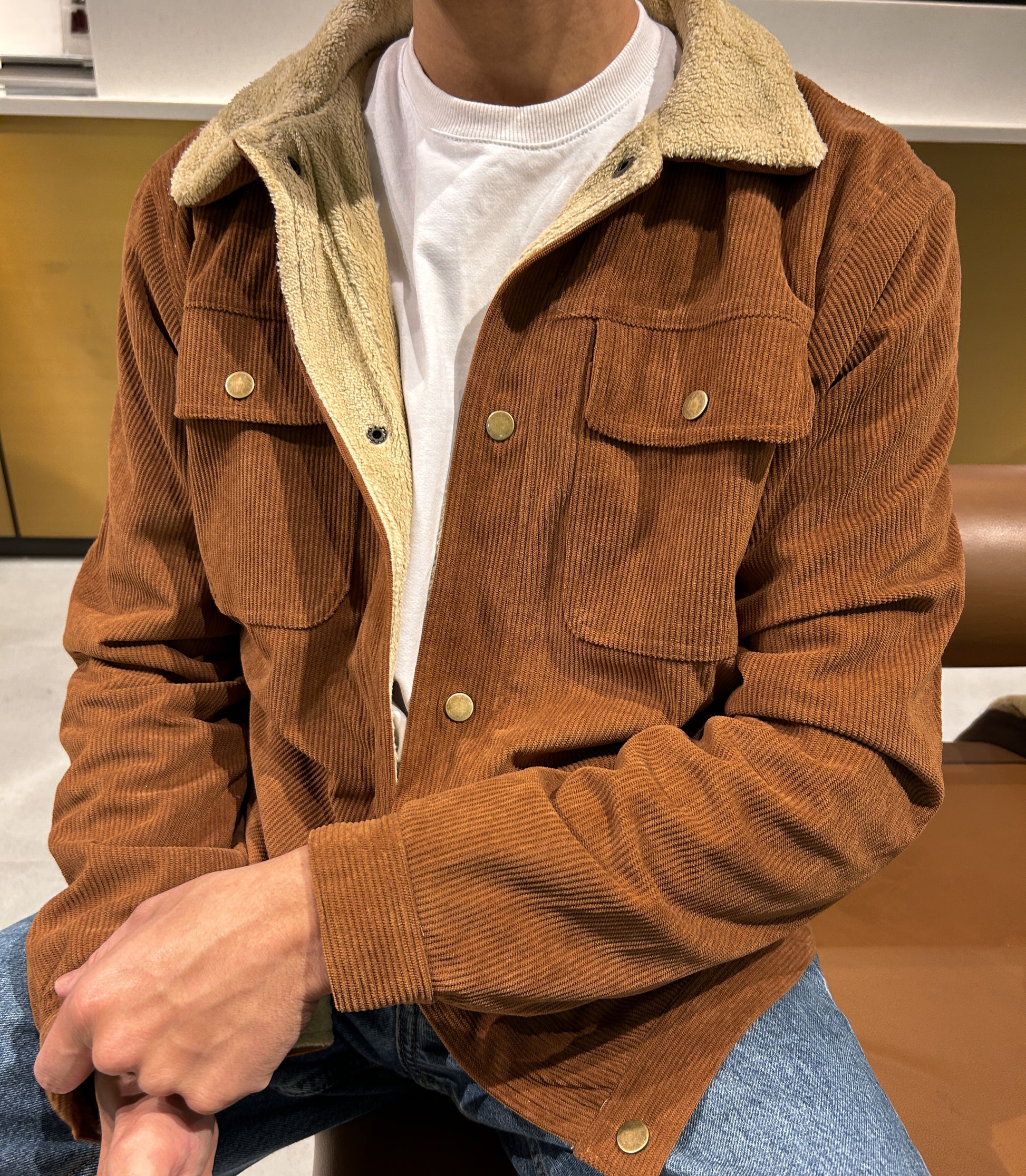 FLEECE-LINED CORDUROY JACKET HAVAN – Helio